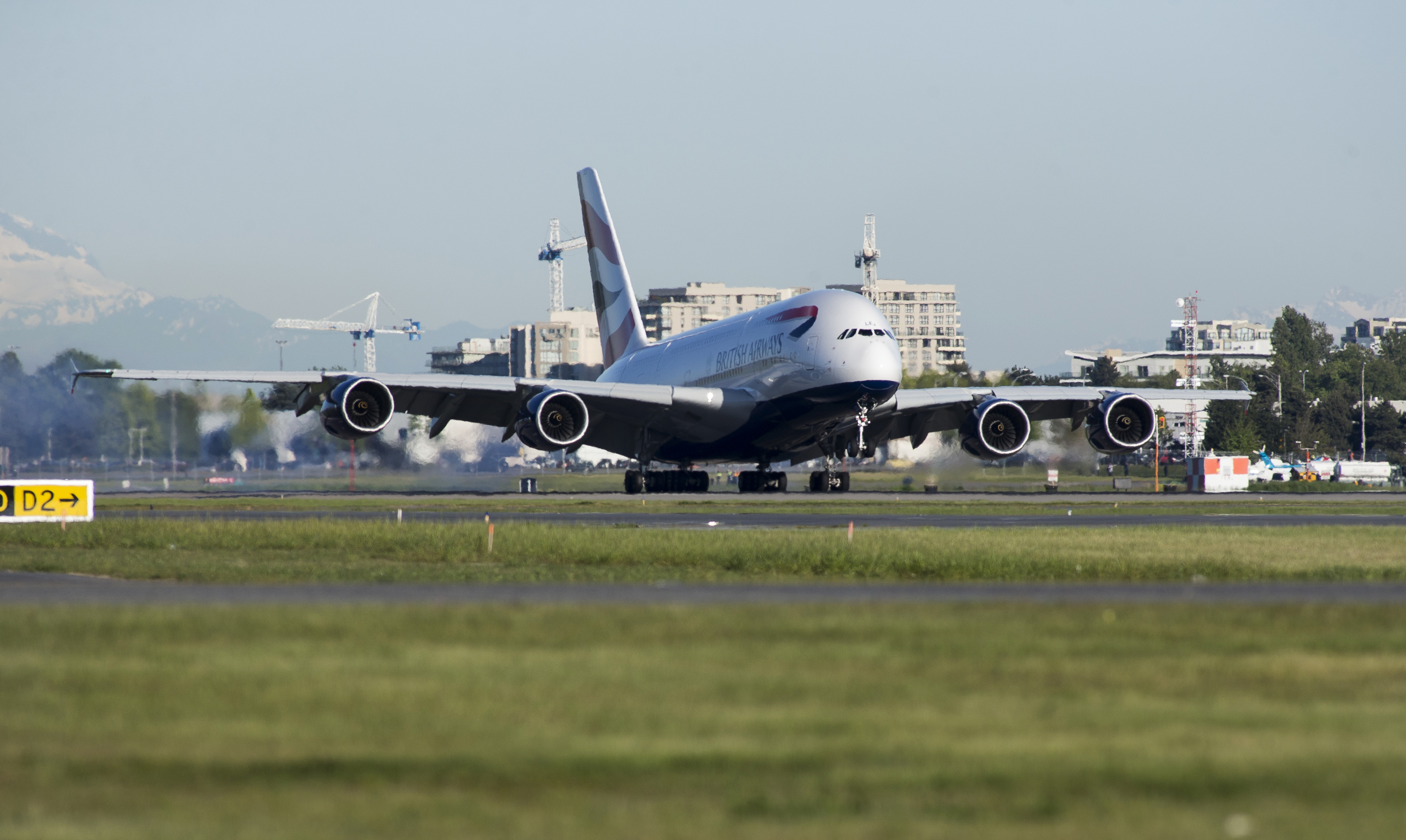 British Airways A380 Lands at YVR | YVR British Airways A380 Lands at YVR | YVR
